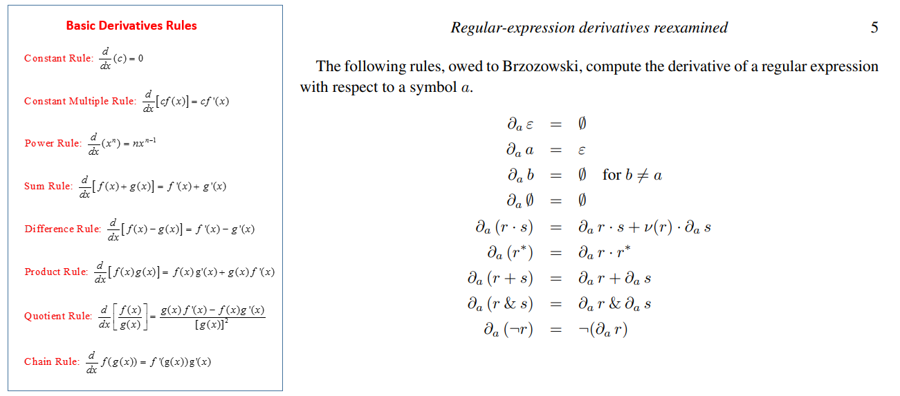 Video: Derivative of a Regex?! (Brzozowski Derivative) : r/ProgrammingLanguages